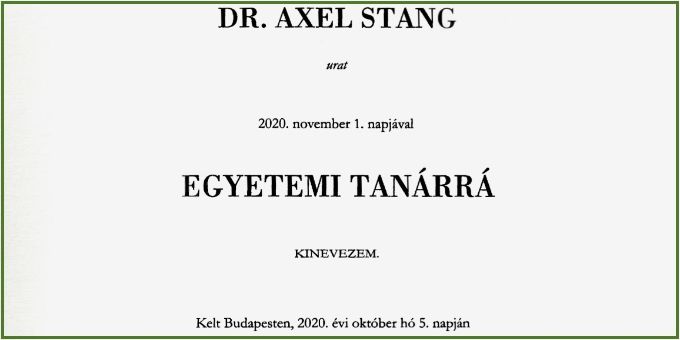 Ernennung Prof. Stang - Asklepios MVZ Heidberg